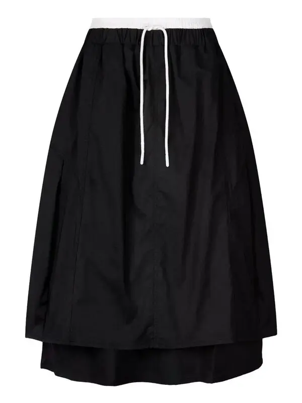 STUDIO TOMBOY Contrast-waist Skirt - Black