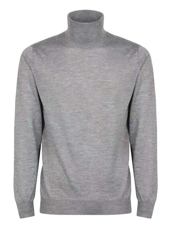SLOWEAR Turtleneck Long-sleeve Sweater - Grey