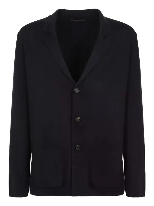 SLOWEAR Single-breasted Knit Blazer - Blue