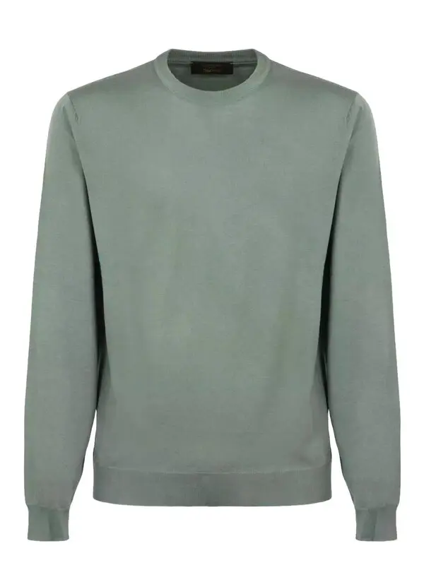 SLOWEAR Ribbed Fine-knit Sweater - Green