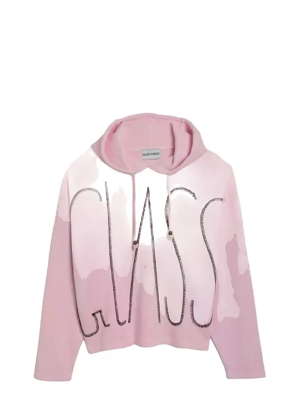GLASS CYPRESS Embroidered Hoodie - Pink