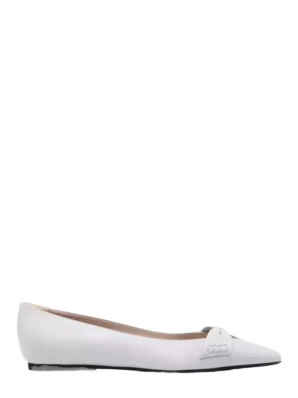 N°21 Bow-detail Pointed-toe Ballet Flats - White
