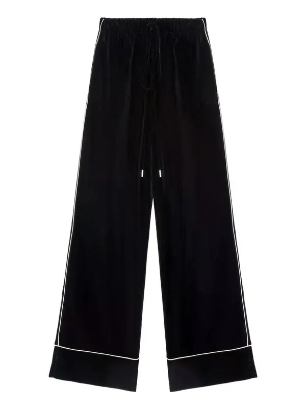 Ermanno Scervino Drawstring Piped Trousers - Black