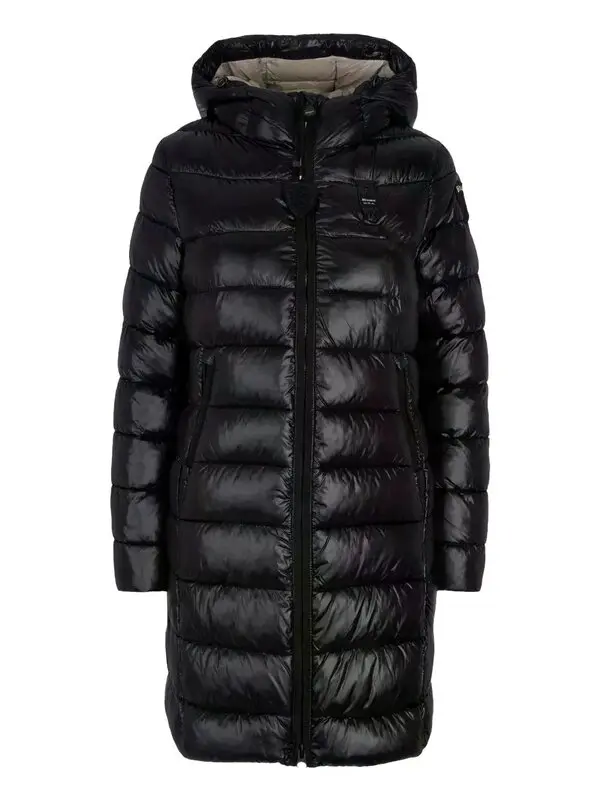 BLAUER. Hooded Padded Coat - Black