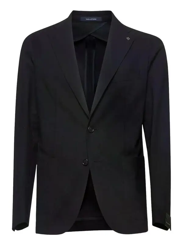 Tagliatore Lapel-pin Two-button Blazer - Blue