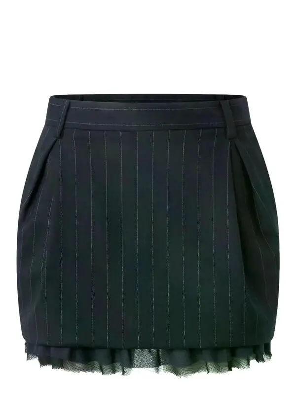 Pinko Pinstripe Mini Skirt - Blue