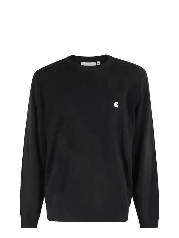 Carhartt Work In Progress Logo Crew Neck Sweatshirt - Black