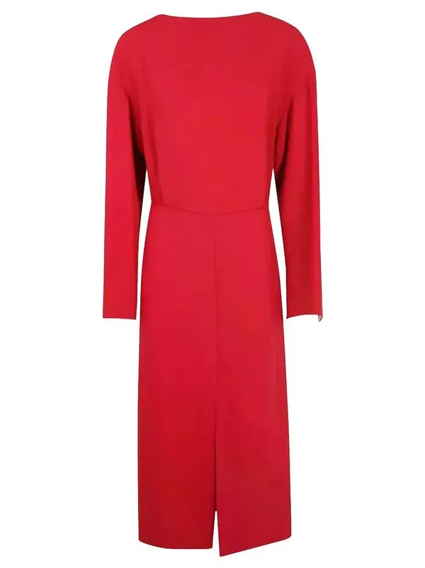 Carven Long-sleeve Midi Dress - Red
