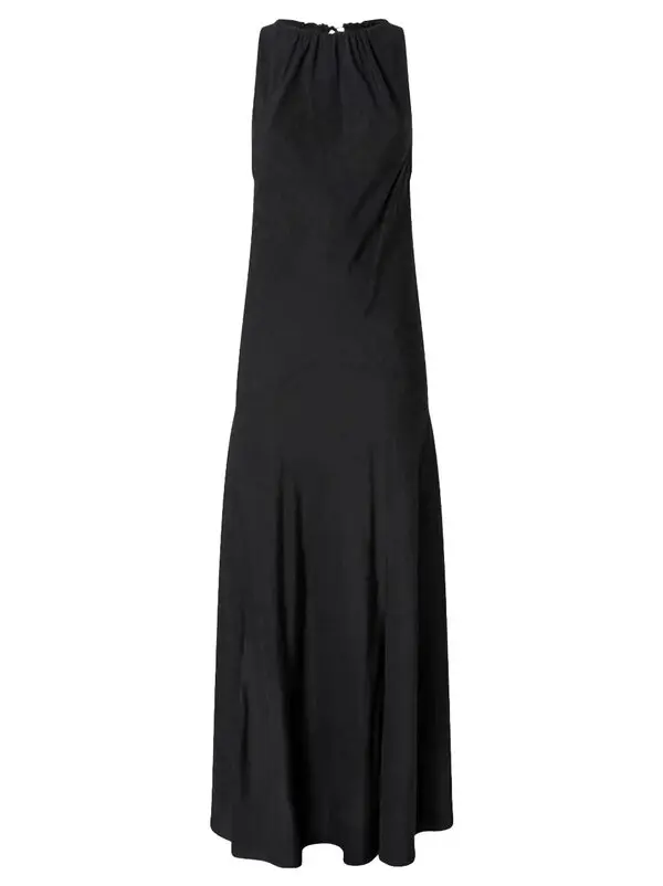 Pinko Agnolotto Gathered Maxi Dress - Black