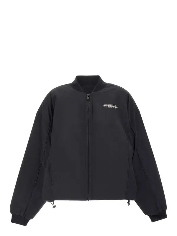 NEW BALANCE Graphic-embroidered Bomber Jacket - Black