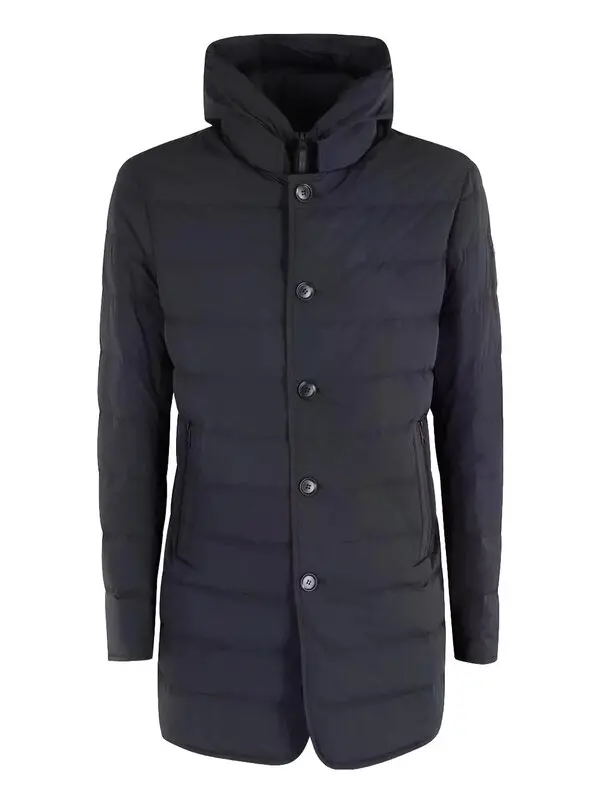 DUNO Loft Hoody Button Coat - Blue