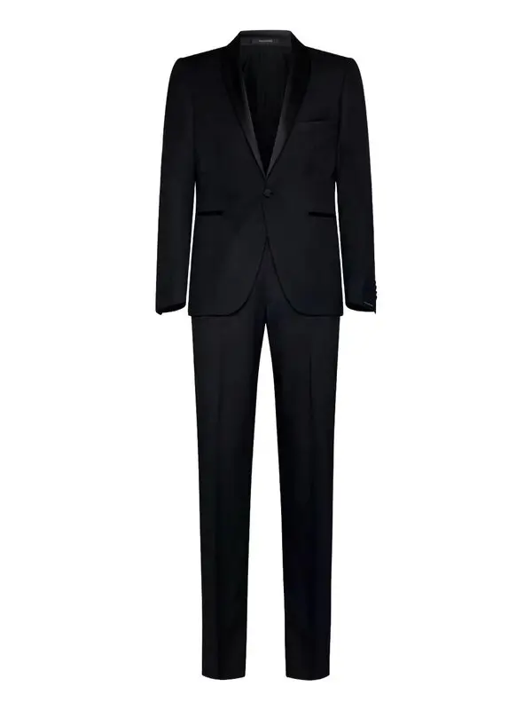 Tagliatore Satin-shawl Lapels Tuxedo - Black
