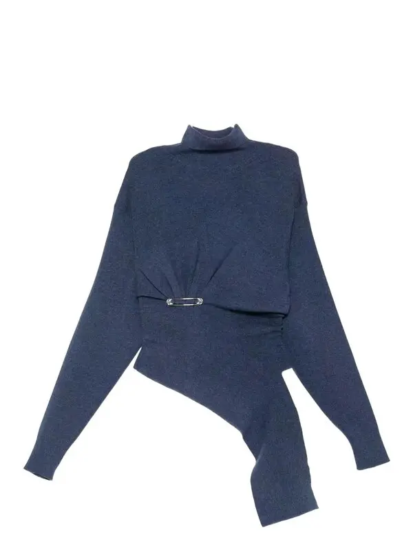 LANVIN Safety-pin Knitted Top - Blue