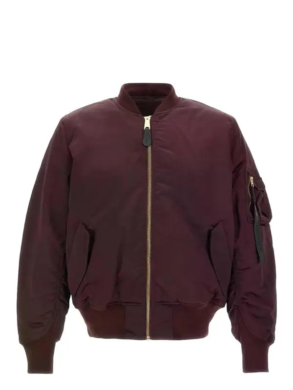 Alpha Industries Ma-1 Base Flight Bomber Jacket - Red