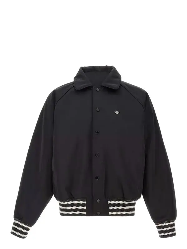 Adidas Logo-detail Bomber Jacket - Black
