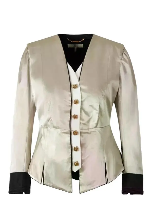 Chloé Buttoned Jacket - Silver