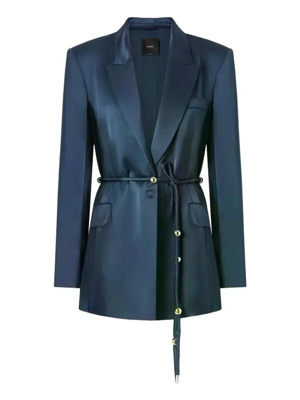 Pinko Carillon Belted Jacket - Blue