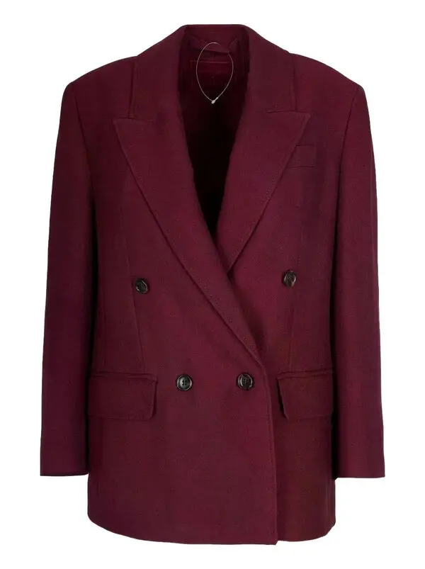 Marella Double-breasted Fluid Jacket - Red