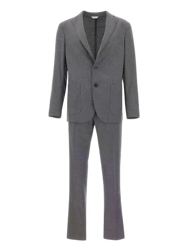 Boglioli Flap-pocket Wool Suit - Grey