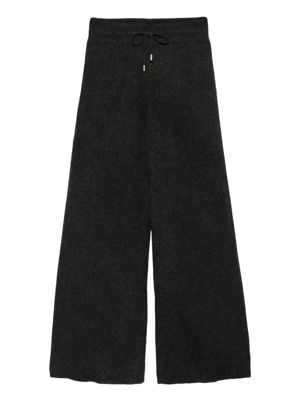 Eric Bompard Ribbed Drawstring Trousers - Grey