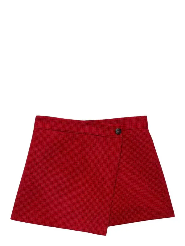 MSGM Button-fastening Wrap Shorts - Red