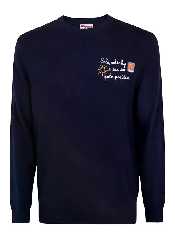 MC2 SAINT BARTH Heron Embroidered Sweater - Blue
