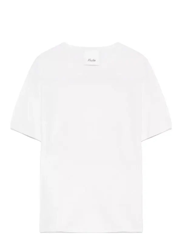 ALLUDE Crew-neck T-shirt - White