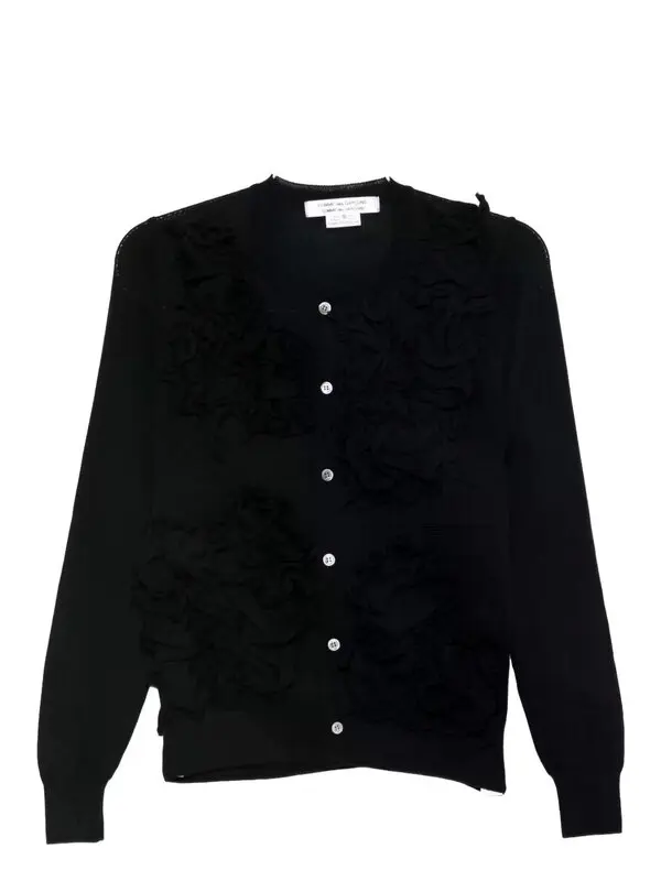 Comme Des Garçons Wool Cardigan - Black