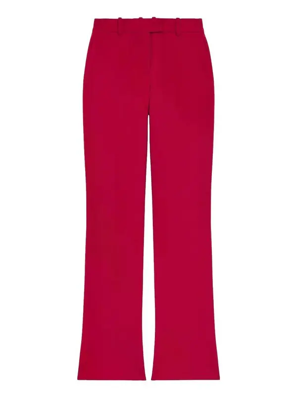 Alexander McQueen Grain-de-poudre Trousers - Red