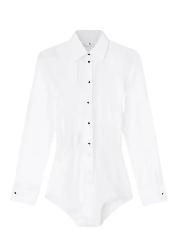 Ermanno Scervino Button Bodysuit - White