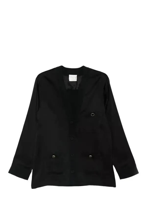 FORTE_FORTE Button-up Fitted Jacket - Black