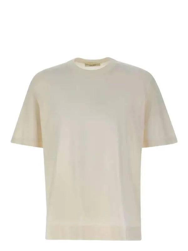 FILIPPO DE LAURENTIIS Short-sleeve Cotton T-shirt - Neutrals