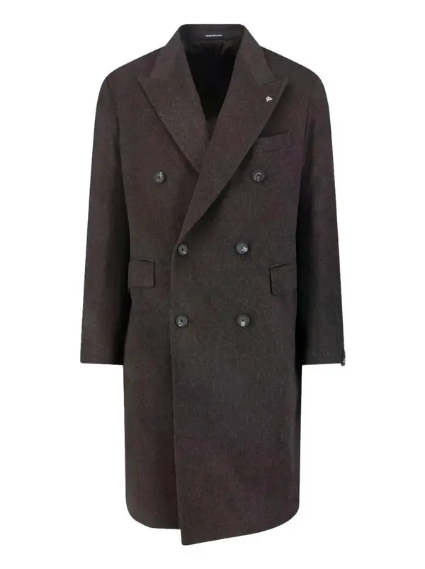 Tagliatore Double-breasted Wool Coat - Brown