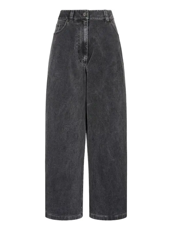 STUDIO TOMBOY Corduroy Wide-leg Trousers - Grey