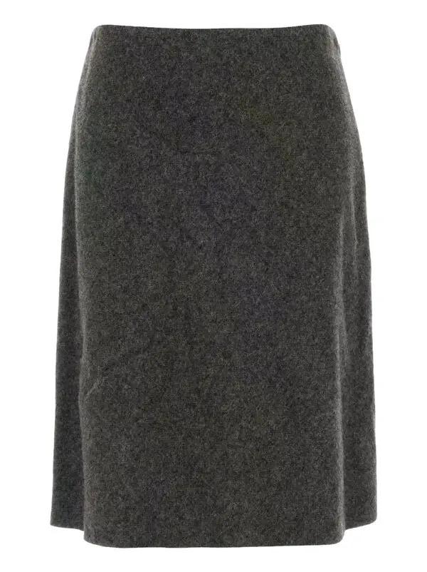Miu Miu Shetland Wool Pencil Skirt - Grey