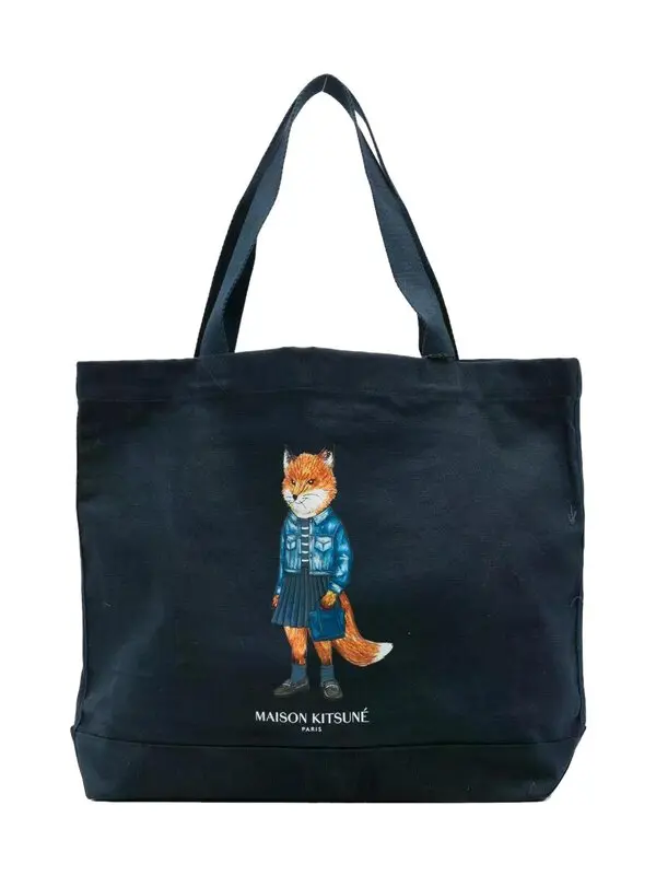 Maison Kitsuné Dressed Fox Tote Bag - Blue