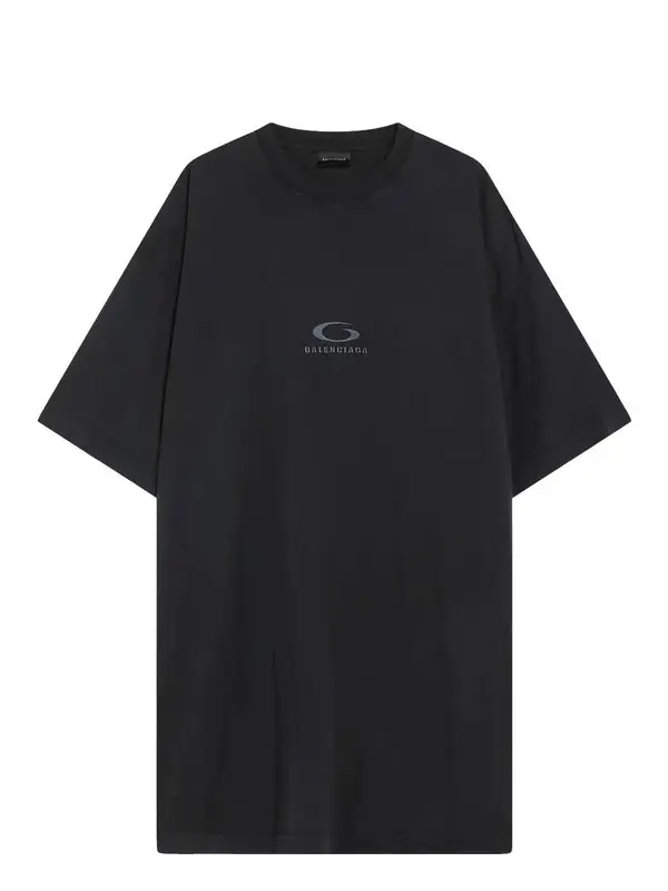 Balenciaga Loop Sports Short-sleeve T-shirt - Black
