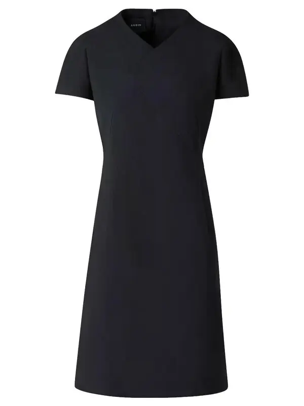Akris V-neck Mini Dress - Black
