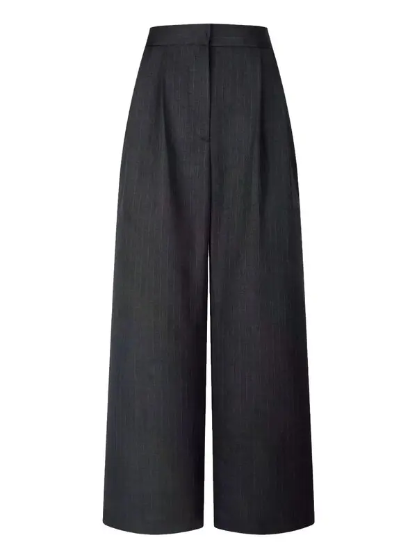 STUDIO TOMBOY Pinstriped Wide-leg Trousers - Grey