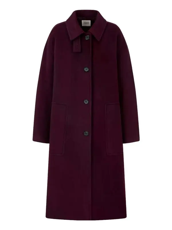 STUDIO TOMBOY Single-breasted Felted Coat - Purple