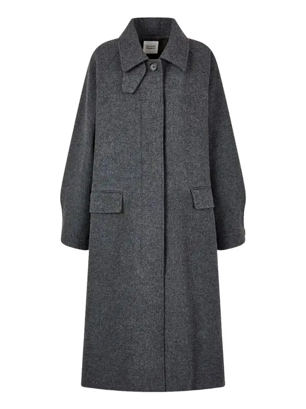 STUDIO TOMBOY Balmacaan Single-breasted Coat - Grey