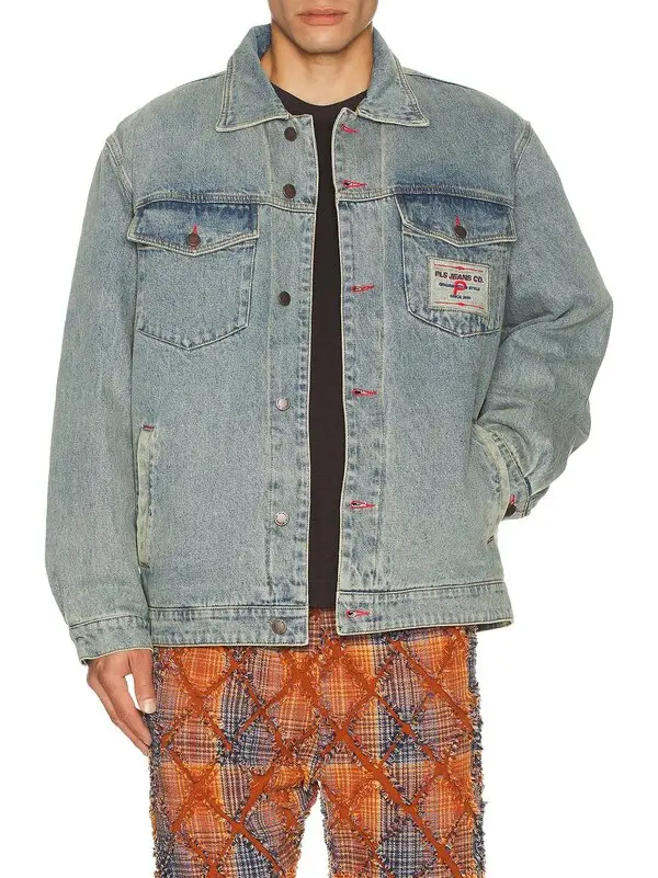 PLEASURES Park Insulated Denim Jacket - Indigo
