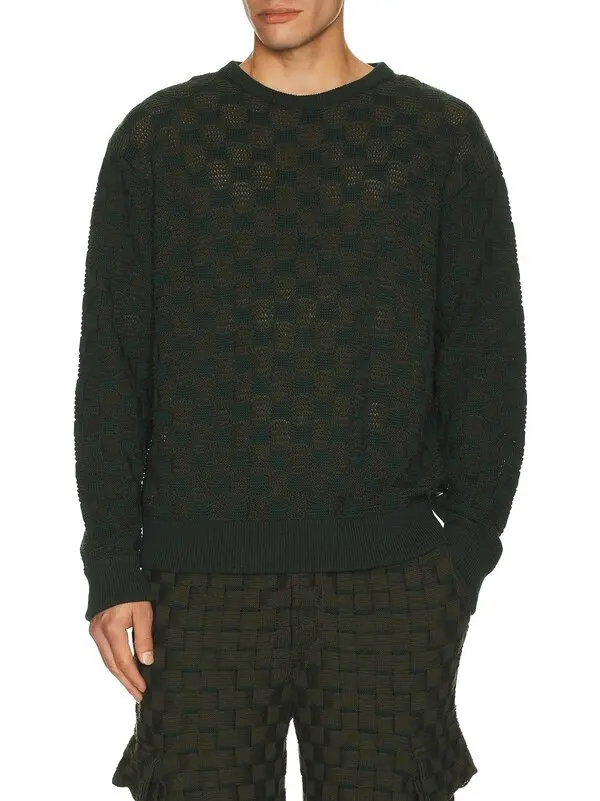 ISA BOULDER Rectangle Sweater - Evergreen