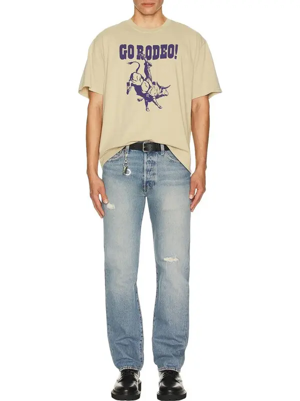 LEVI'S Gr Cropped Tee In Cream - Go Rodeo White Pepper