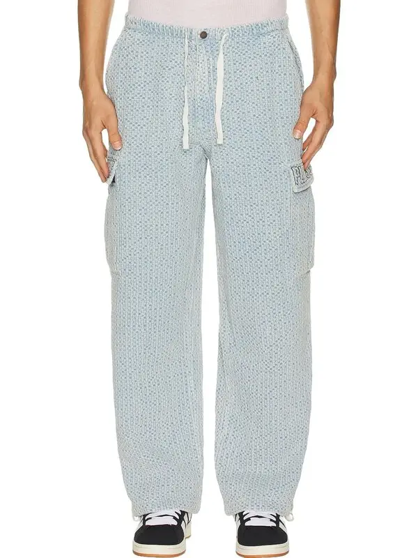 PLEASURES Knitted Cargo Pants - Indigo