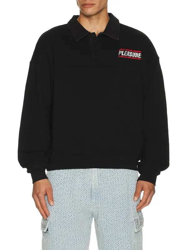 PLEASURES Gentle Polo Sweatshirt - Black