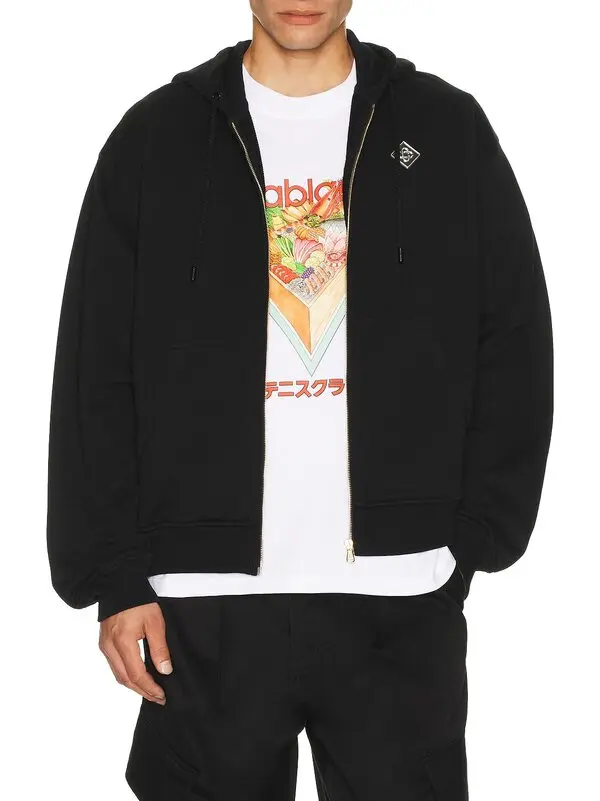 Casablanca Full Zip Hoodie - Casa Chrome