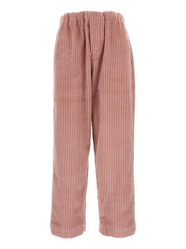 META CAMPANIA COLLECTIVE Wide-ribbed Velvet Trousers - Rose