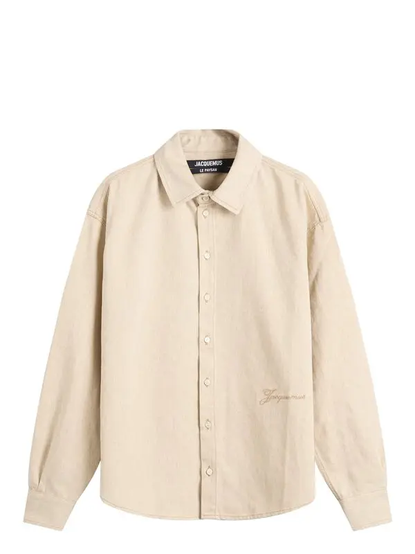 Jacquemus Cotton Hemp Overshirt - Light Beige