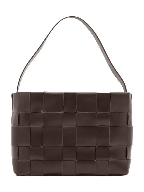 ST. AGNI Woven Mini Tote - Chocolate